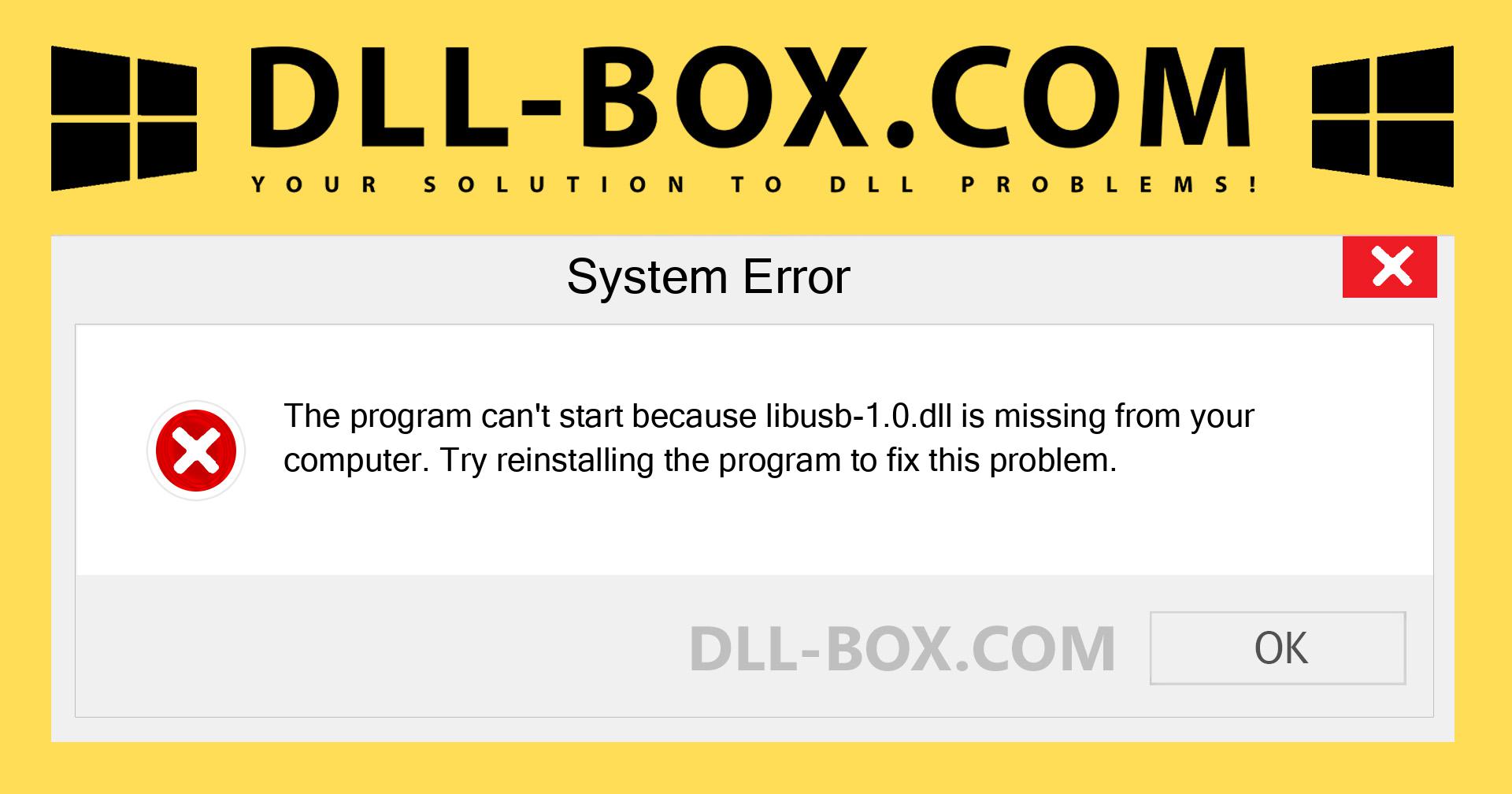 libusb-1.0.dll free download for Windows | DLL-BOX.COM